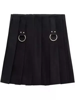 Prada Pleated Gabardine Mini Skirt
