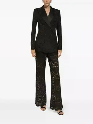 Dolce & Gabbana Floral Lace Double-breasted Blazer