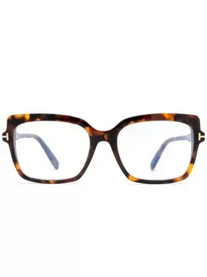 TOM FORD Square Frame Glasses - Brown