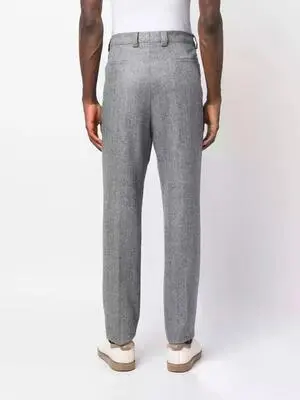 Brunello Cucinelli Pressed-crease Virgin Wool Trousers - Grey