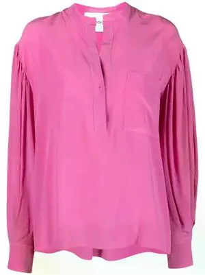 NUDE Long-sleeve Silk Blouse