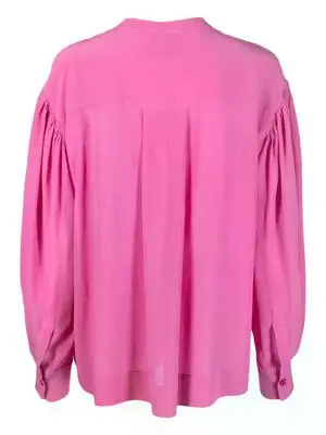 NUDE Long-sleeve Silk Blouse