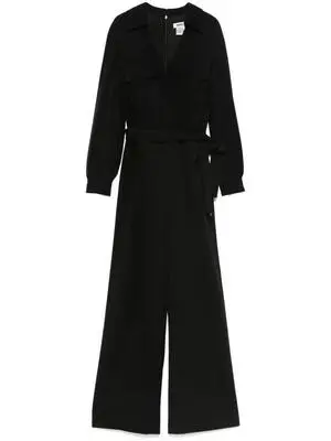 Dkny Bishop-sleeves Jumpsuit - Black