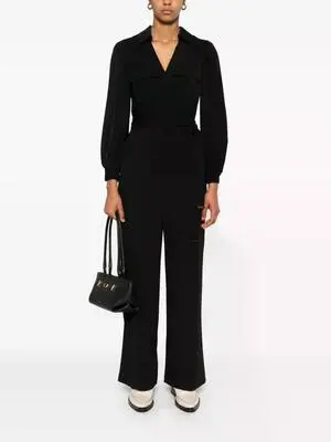 Dkny Bishop Sleeve Belted Jumpsuit