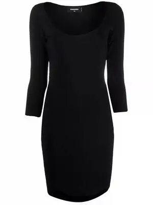 Dsquared2 Fitted Three-quarter Sleeve Dress