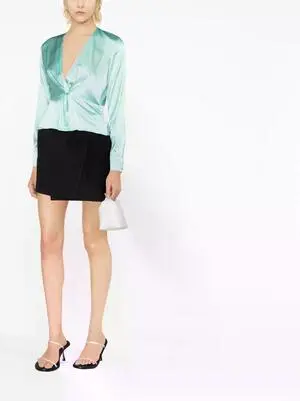 Pinko Twist-detail Silk Blouse
