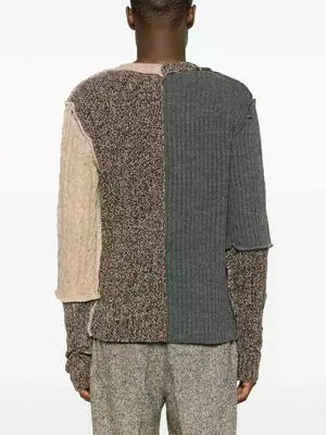 Dolce & Gabbana Asymmetric-neck Patchwork Jumper