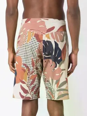 AMIR SLAMA Leaf-print Swim Shorts