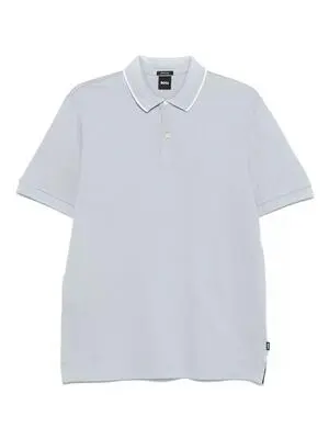 BOSS Textured Polo Shirt - Blue
