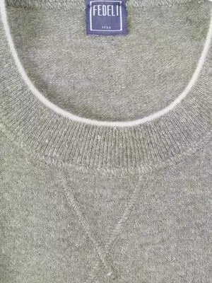 Fedeli Heather Mélange Effect Crew Neck Jumper