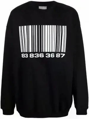 VTMNTS Bar-code Print Sweatshirt