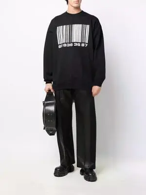 VTMNTS Bar-code Print Sweatshirt