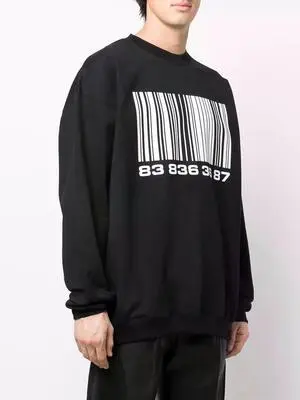 VTMNTS Bar-code Print Sweatshirt