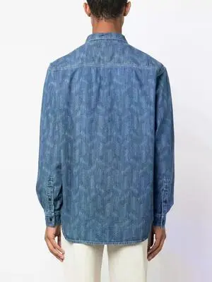 MARANT Bhelyn Geometric-print Denim Shirt