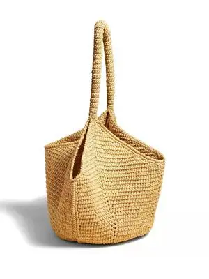 Khaite Medium Lotus Raffia Tote Bag