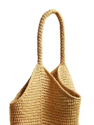 Khaite Medium Lotus Raffia Tote Bag
