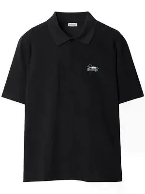 Burberry Logo-patch Cotton Polo Shirt