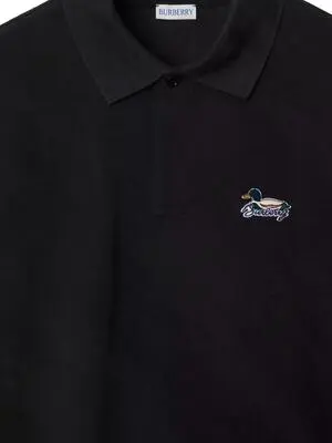 Burberry Logo-patch Cotton Polo Shirt