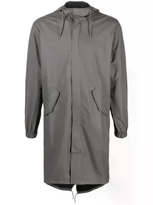 Rains Fishtail Coated Parka With Drawstring Hood