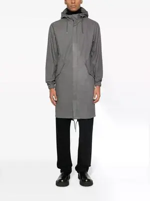Rains Fishtail Coated Parka With Drawstring Hood