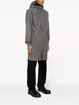 Rains Fishtail Coated Parka With Drawstring Hood