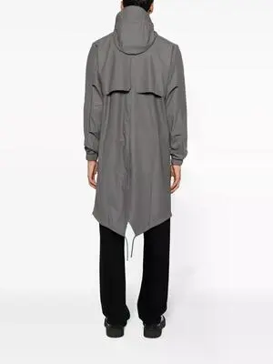 Rains Fishtail Coated Parka With Drawstring Hood