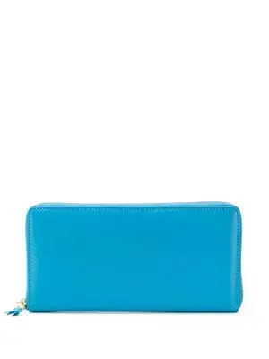 Comme Des Garçons Zip-around Leather Wallet - Blue