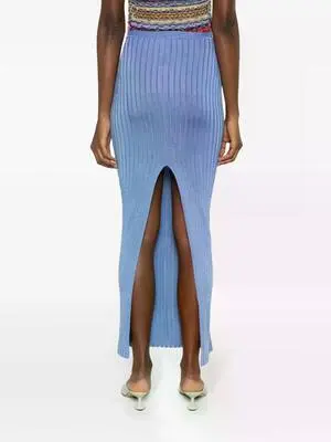 Marni Jacquard-logo Ribbed Maxi Skirt