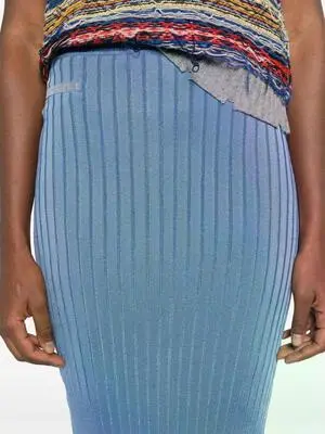 Marni Jacquard-logo Ribbed Maxi Skirt