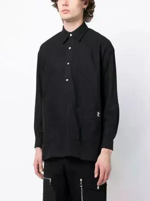 THE POWER FOR THE PEOPLE Button Placket Long-sleeve Shirt