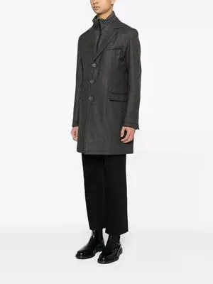 Herno Hybrid Virgin Wool-cashmere Coat - Grey