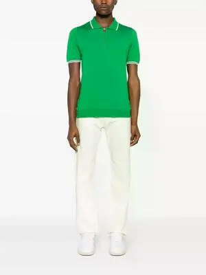Kiton Striped-edge Cotton Polo Shirt