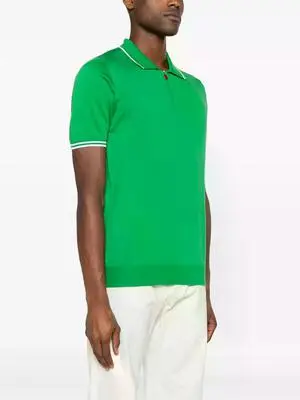 Kiton Striped-edge Cotton Polo Shirt