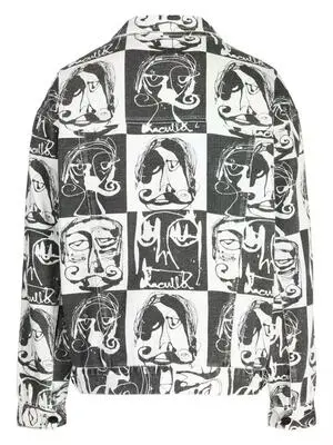 HACULLA. And White Chess Denim Jacket