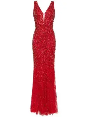 Jenny Packham Libra Crystal Embellished Satin Gown