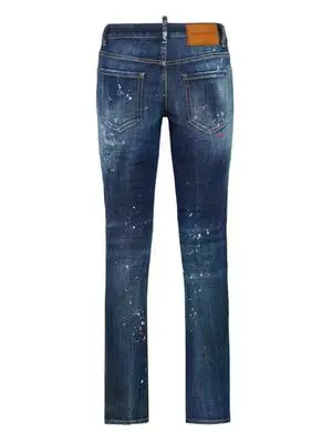 Dsquared2 Straight-leg Jeans With Paint Splatter And Whiskering