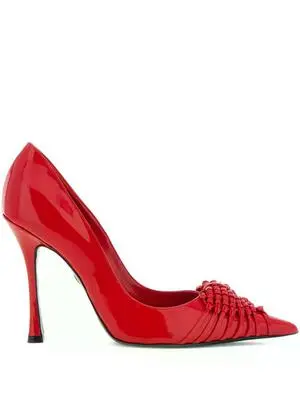 Roberto Cavalli Leather Pointed Toe Pumps
