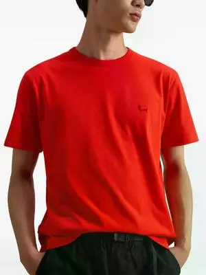 Woolrich Logo-patch Organic Cotton T-shirt - Red