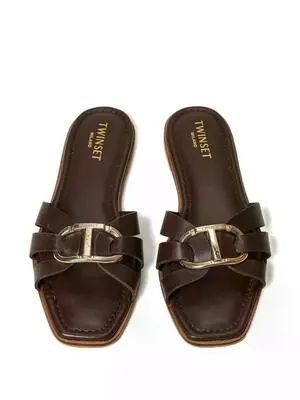 TWINSET Logo-buckle Slides