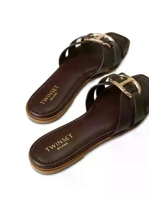 TWINSET Logo-buckle Slides