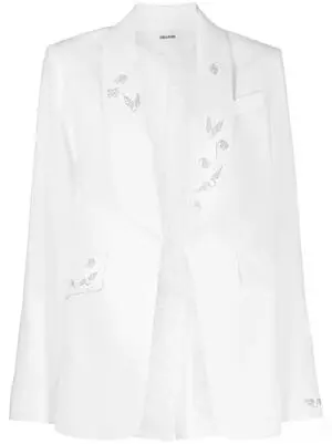 Zadig&Voltaire Rhinestone-embellished Blazer - White