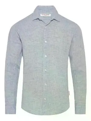 Orlebar Brown Giles Linen Shirt - Blue