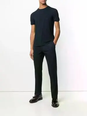 Giorgio Armani Embroidered Logo T-shirt - Blue