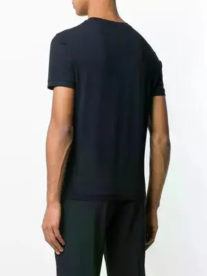 Giorgio Armani Embroidered Logo T-shirt - Blue