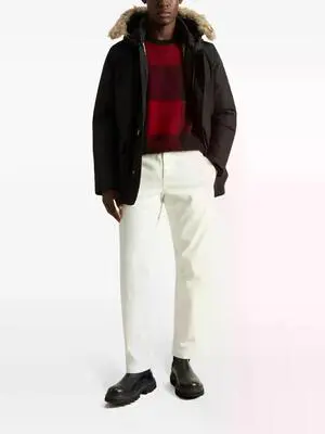 Woolrich Check-pattern Virgin Wool Sweater - Red