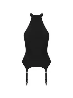 MAISON CLOSE Nuit Infinie Suspenders-detail Top - Black