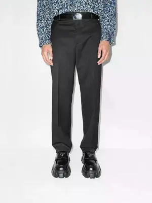 Prada Monolith Brushed Leather Loafers - Black