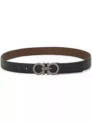 FERRAGAMO Gancini Buckle Belt - Brown