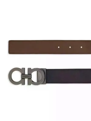 FERRAGAMO Gancini Buckle Belt - Brown