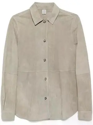 TOTEME Suede Button-down Shirt